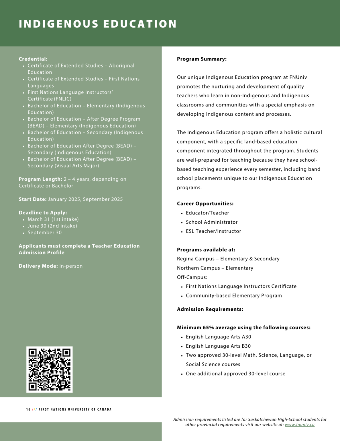 Apply Now - FNUniv.ca