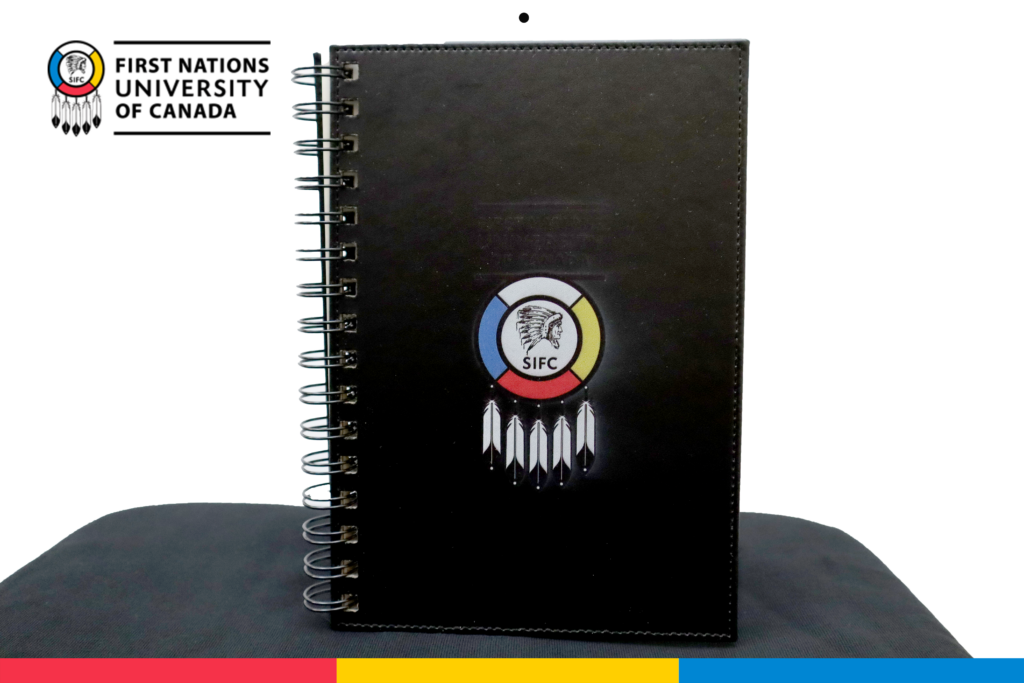First Nations University of Canada Faux Leather Notebook - Black ...
