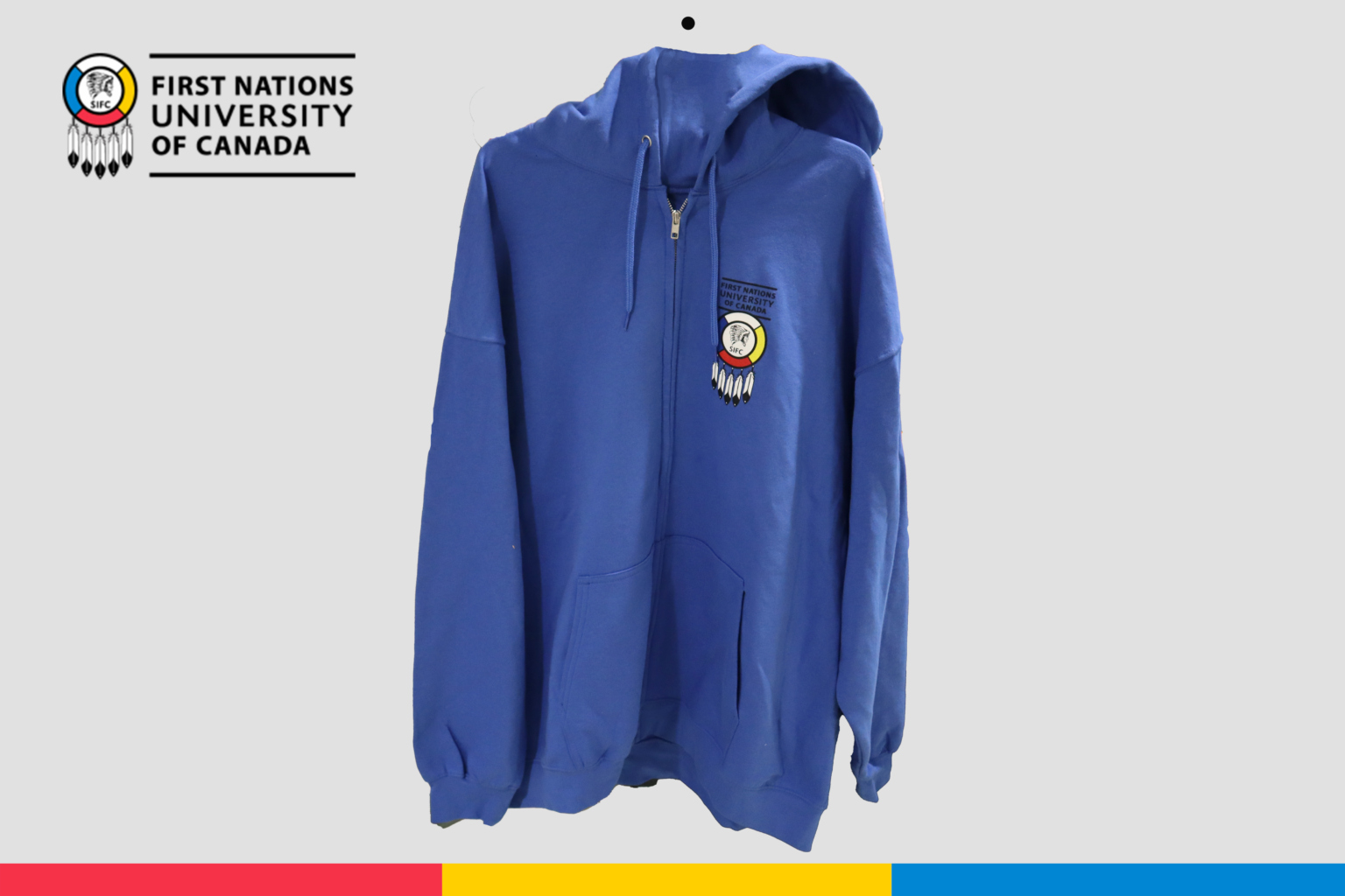 First Nations University of Canada Zip-up Hoodie - Blue - FNUniv.ca